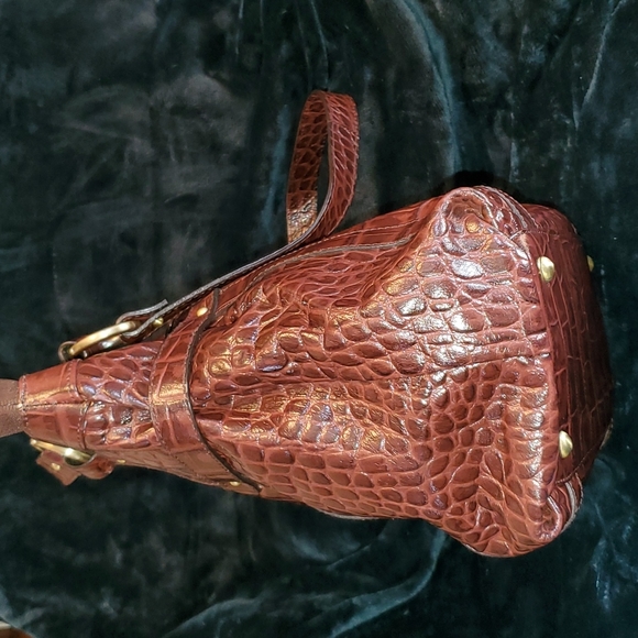 Michael Rome | Bags | Michael Rome Brown Croco Embossed Leather Bag ...